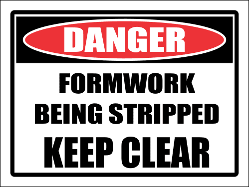 SC40 - Danger Formwork Being Stripped Sign | Safety Signs & Equipment