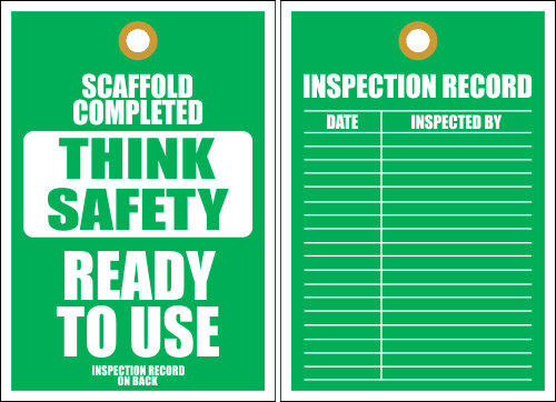 STS1 - Scaffold Completed Tag | Safety Signs & Equipment