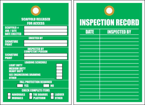 STS8 - Scaffold Released For Access Tag | Safety Signs & Equipment