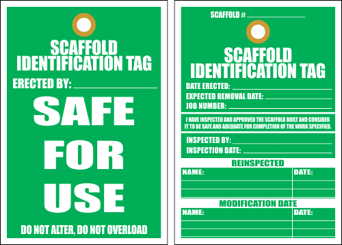 STS14 - Scaffold Identification Tag | Safety Signs & Equipment