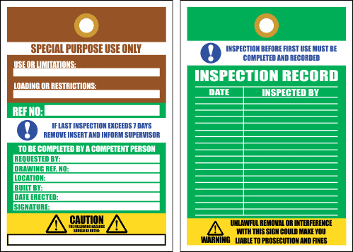 STS20 - Special Purpose Use Tag | Safety Signs & Equipment