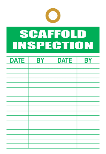 STI5 - Scaffold Inspection Tag | Safety Signs & Equipment