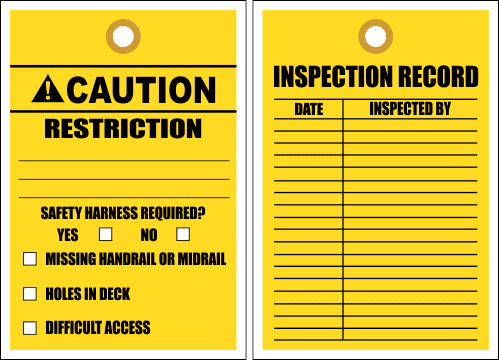 STC2 - Caution Restriction Tag | Safety Signs & Equipment