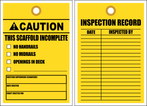 STC3 - Caution Check Incomplete Tag | Safety Signs & Equipment