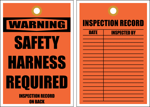 STC6 - Warning Safety Harness Tag | Safety Signs & Equipment