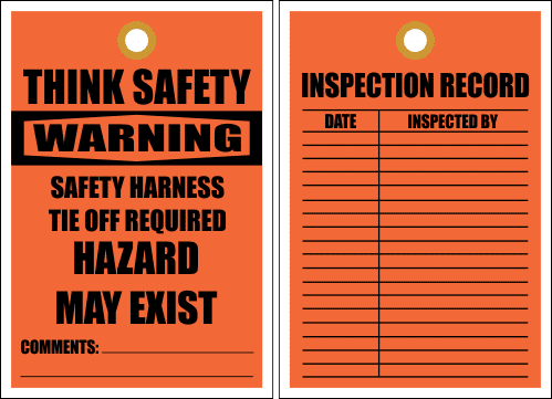 STC7 - Warning Think Safety Tag | Safety Signs & Equipment