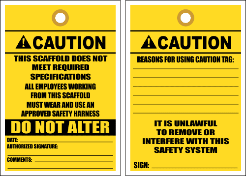 STC10 - Caution Do Not Alter Tag | Safety Signs & Equipment