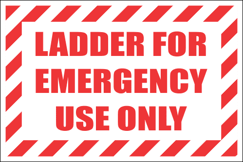 LD19 - Ladder For Emergency Use Sign | Safety Signs & Equipment