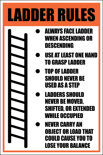 LD21 - Ladder Rules Sign | Safety Signs & Equipment