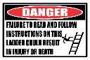 LD28 - Danger Permission To Use Ladder Sign | Safety Signs & Equipment