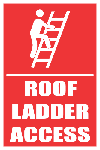 LD37 - Roof Ladder Access Sign | Safety Signs & Equipment