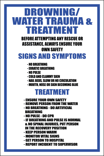 FA4 - Drowning And Water Trauma Sign | Safety Signs & Equipment