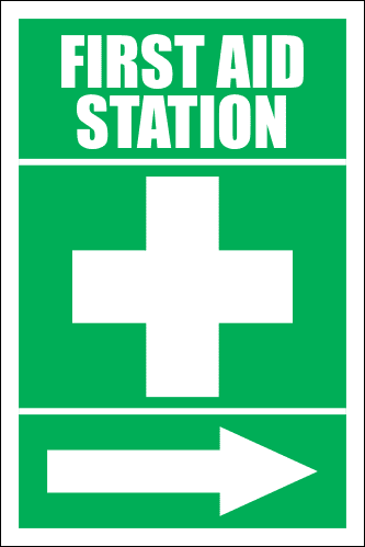 FA13 - First Aid Station Right Sign | Safety Signs & Equipment