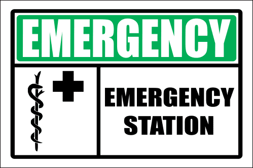 FA38 - Emergency Station Sign | Safety Signs & Equipment
