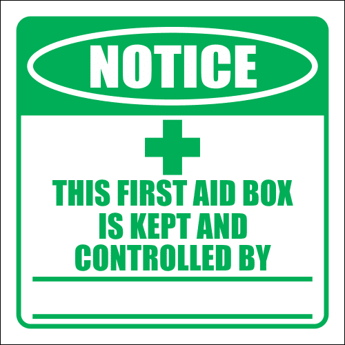FA43 - Notice First Aid Box Sign | Safety Signs & Equipment