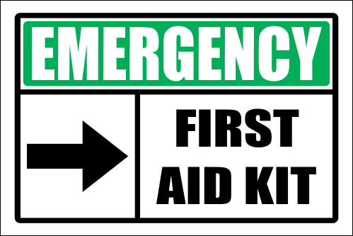 FA58 - Emergency First Aid Kit Right Sign | Safety Signs & Equipment