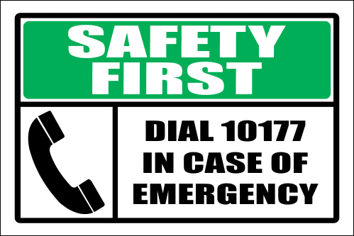 FA60 - Safety First Dial Number Sign | Safety Signs & Equipment