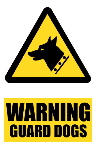 SE1 - Warning Guard Dogs Sign | Safety Signs & Equipment