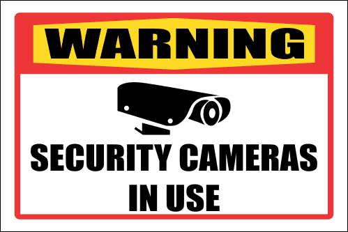 SE3 - Warning Security Cameras In Use Sign | Safety Signs & Equipment