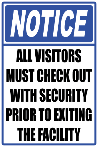 SE12 - Notice All Visitors Sign | Safety Signs & Equipment