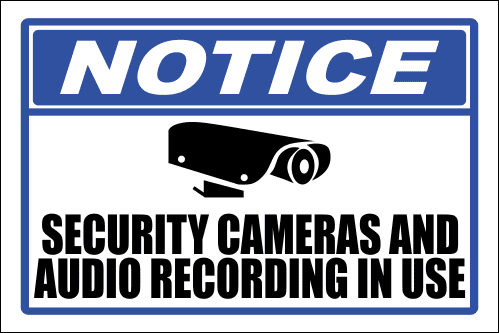 SE15 - Notice Security Cameras And Audio Sign | Safety Signs & Equipment