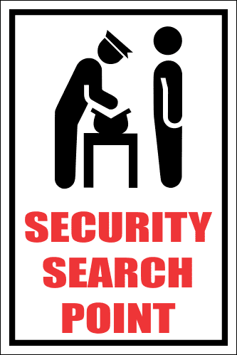 SE23 - Security Search Point Sign | Safety Signs & Equipment
