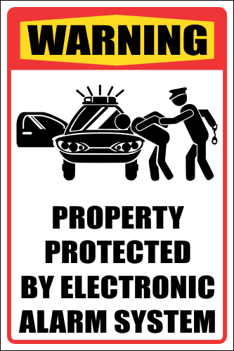 SE41 - Warning Electronic Alarm System Sign | Safety Signs & Equipment