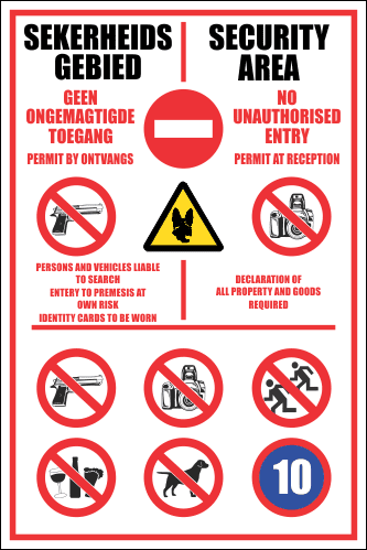 SE55 - Security Area Sign | Safety Signs & Equipment