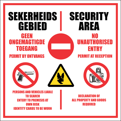 SE57 - Security Area Sign | Safety Signs & Equipment