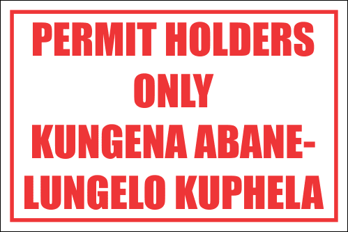 SE58 - Permit Holder Sign | Safety Signs & Equipment