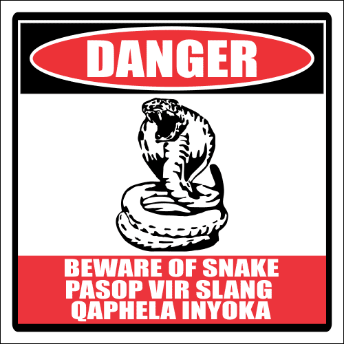 SE61 - Danger Beware Of Snake Sign | Safety Signs & Equipment