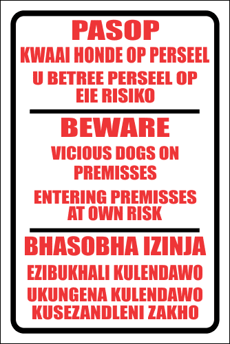 SE66 - Beware Vicious Dogs Sign | Safety Signs & Equipment