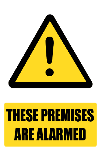 SE78 - Premises Are Alarmed Sign | Safety Signs & Equipment