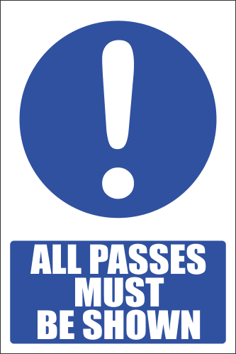 SE79 - All Passes Sign | Safety Signs & Equipment