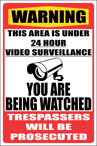 SE88 - Warning Being Watched Sign | Safety Signs & Equipment
