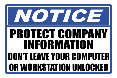 SE89 - Notice Protect Company Information Sign | Safety Signs & Equipment
