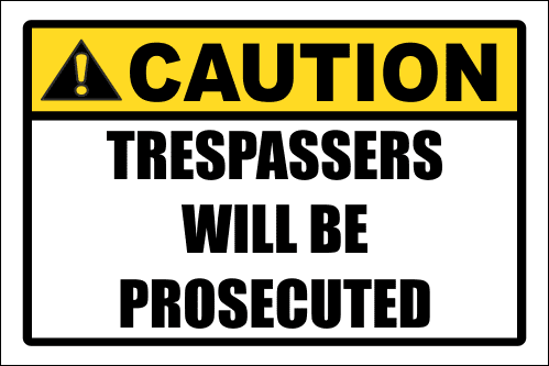 SE94 - Caution Trespassers Sign | Safety Signs & Equipment