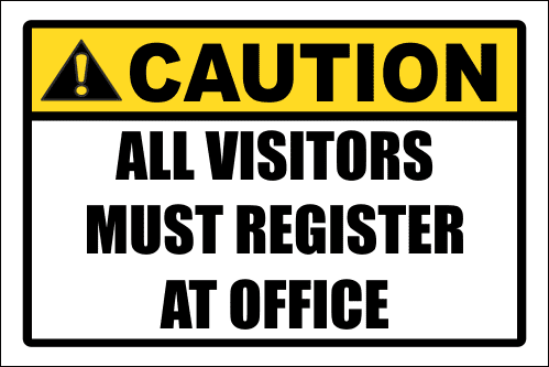 SE100 - Caution All Visitors Sign | Safety Signs & Equipment