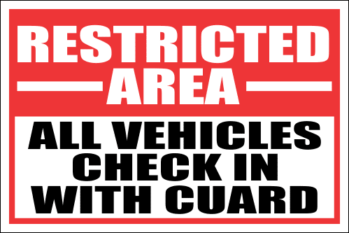 SE102 - Restricted Area Sign | Safety Signs & Equipment