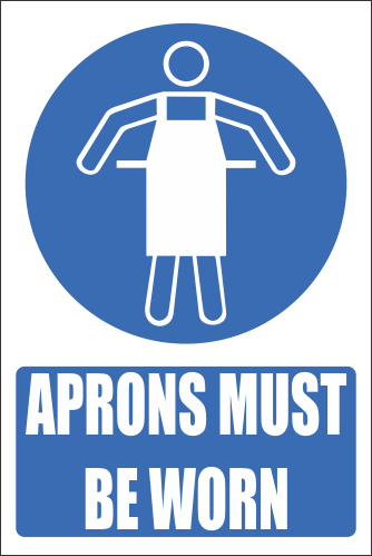 H1 - Aprons Must Be Worn Sign | Safety Signs & Equipment