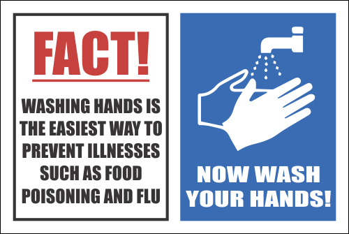 H7 - Fact Wash Hands Sign | Safety Signs & Equipment