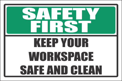 H20 - Safe And Clean Workspace Sign | Safety Signs & Equipment