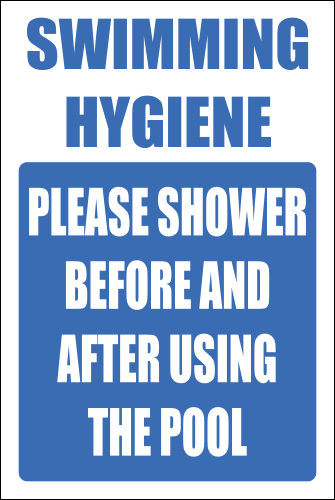 H22 - Swimming Hygiene Sign | Safety Signs & Equipment