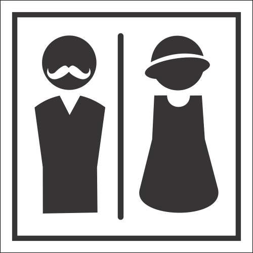 T46 - Classic Unisex Toilet Sign | Safety Signs & Equipment
