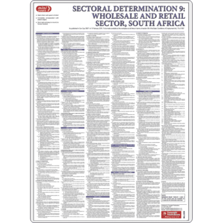 Sectorial Determinations 9: Wholesale & Retail Sector Poster | Safety ...