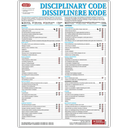 Disciplinary Code / Dissiplinere Kode Poster | Safety Signs & Equipment