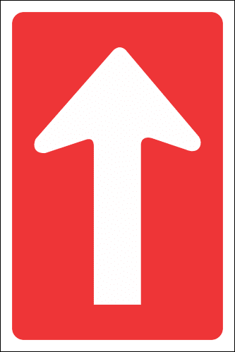 R4.3 - One-Way Straight-On Road Sign | Safety Signs & Equipment