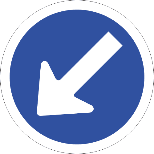 R103 - Keep Left Road Sign | Safety Signs & Equipment