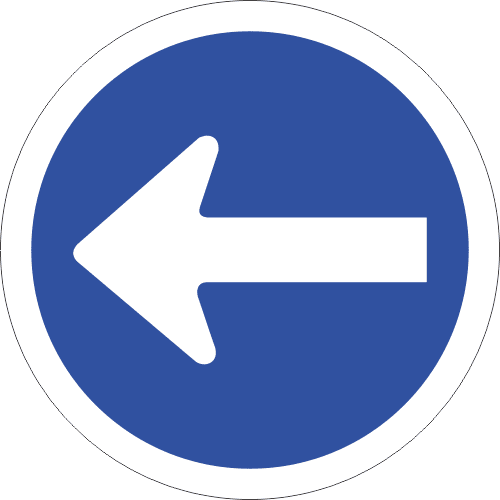 R105 - Proceed Left Only Road Sign | Safety Signs & Equipment