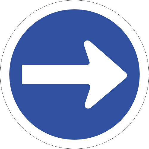 R106 - Proceed Right Only Road Sign | Safety Signs & Equipment